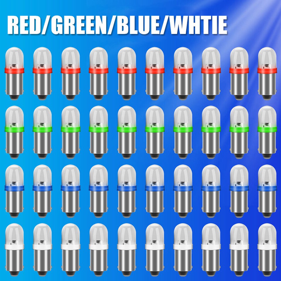 10X BA9S 1815 1816 1445 1895 LED Lamp Car Interior Instrument Dash ...