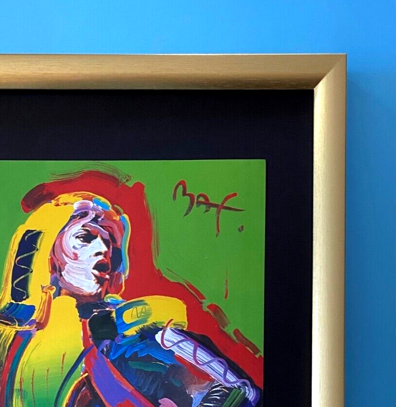 Peter Max | Mick Jagger Vintage Print Signed | Framed Large 16x12in. Gold Rock | eBay