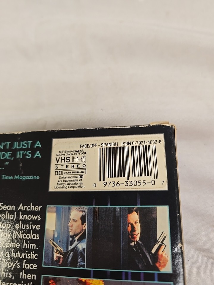 Face Off - Featuring John Trivolta & Nicolas Cage - VHS - Tested ...