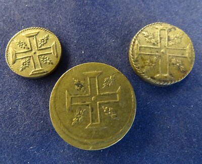 Lovely Matching Set 3 Antique c1750 Brass Coin Weights for 1, 1/2, 1/4 ...
