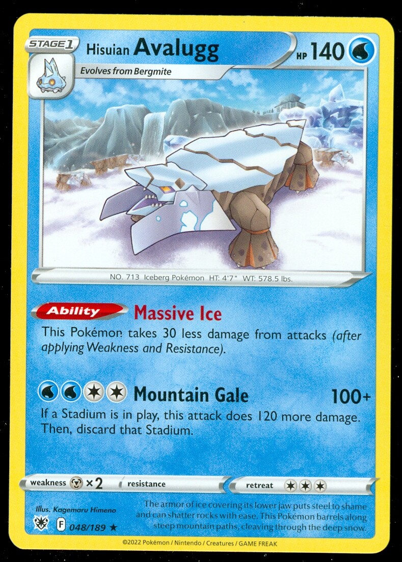 Avalugg Pokemon Card