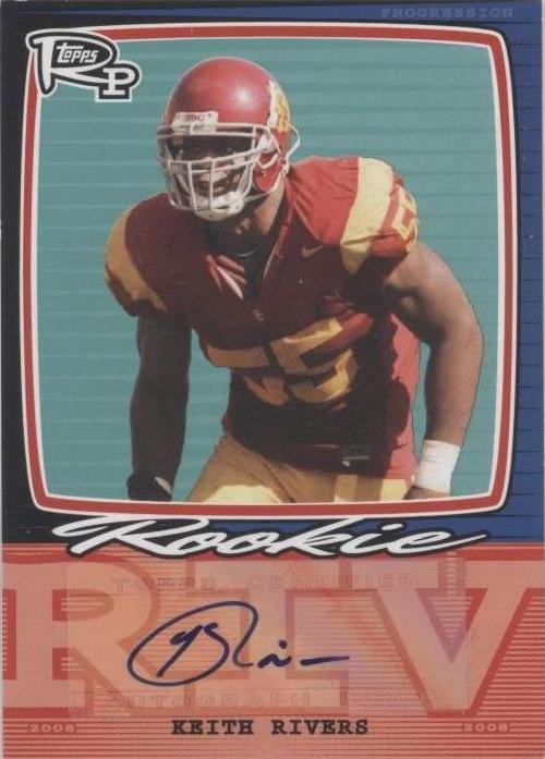 2008 Topps Rookie Progression - Single Signatures Keith Rivers #PSS-KR ...