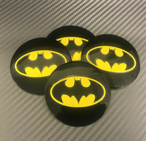 4x 56mm Batman Dark Knight Car Wheel Center Hub Caps Badge Emblem Decal ...