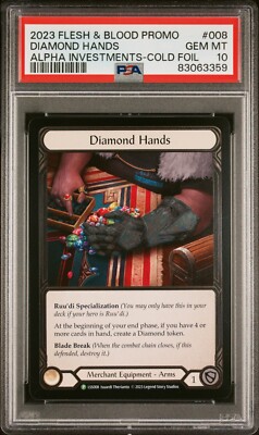 Flesh and Blood FAB LSS008 - Diamond Hands Rudy Promo Card PSA 10 | eBay