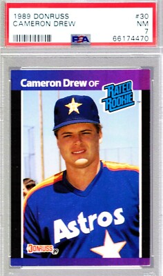 CAMERON DREW # 30 1989 DONRUSS RATED ROOKIE - PSA NEAR MINT 7. | eBay