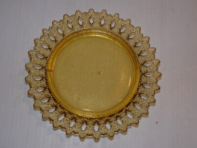 Vintage Kemple Wheaton Amber Glass Small Plate, Lattice Design | eBay