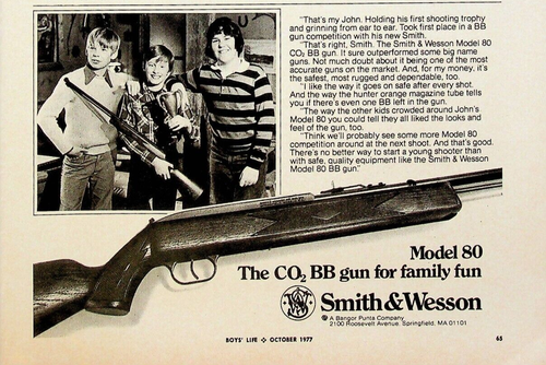 1977 Smith & Wesson Model 80 CO2 BB Gun 1970s Print Ad Boys Trophy ...