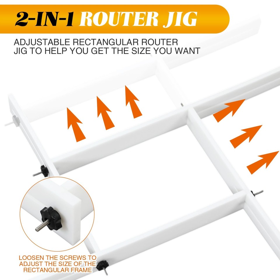 Adjustable Juice Groove Jig for Cutting Board up to 29" x 22" Router ...