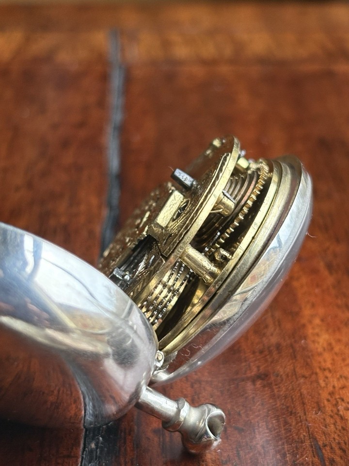 Antique 18th Century Georgian Silver Verge Fusee Pair Cased Pocket ...