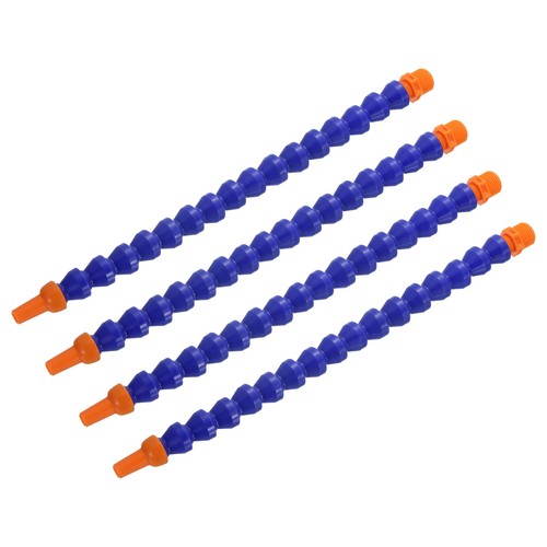 4Pcs G1/2" 400mm Flexible Water Oil Coolant Pipe Hose Round Nozzle with ...