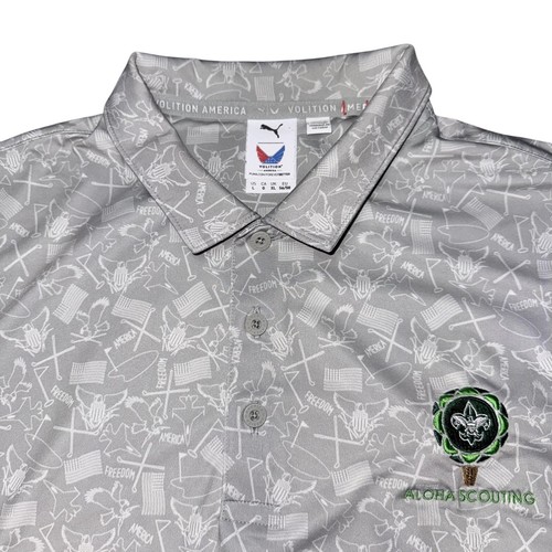 Puma Volition America Polo Shirt Mens Extra Large Gray Golf Aloha ...