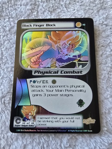 DBZ Dragon Ball Z FOIL Black Finger Block 19 CCG Unlimited Frieza Saga ...