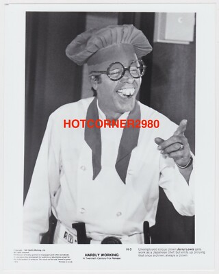HARDLY WORKING JERRY LEWIS 1981 ORIGINAL 20TH CENTURY FOX VERTICAL 8X10 ...