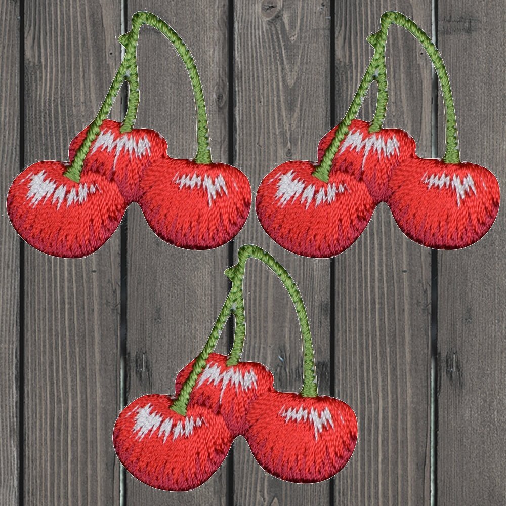 Cherry Bunch Embroidered Patch — 3-Pack — Iron On | eBay