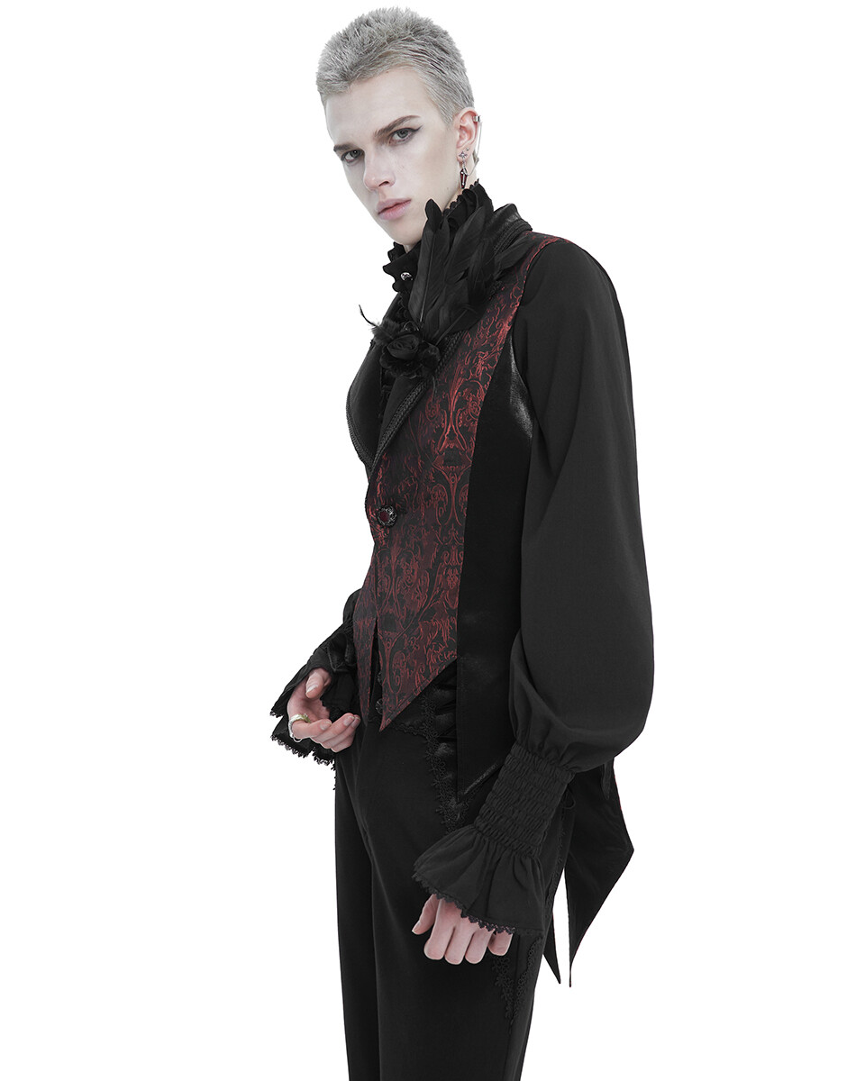 Devil Fashion Mens Aristocratic Vampire Tailed Waistcoat Vest - Black ...
