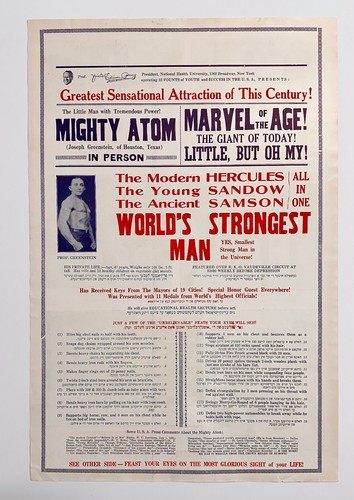ORIGINAL 1930s POSTER CONEY ISLAND STRONGMAN THE MIGHTY ATOM Joseph ...