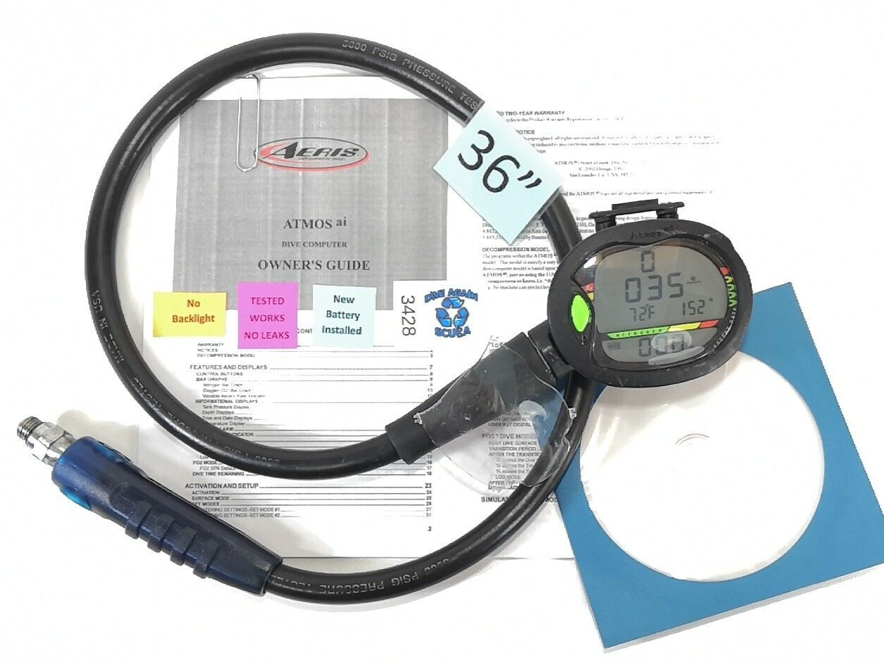 Aeris Atmos ai Air Integrated Nitrox Scuba Dive Diving Computer AtmosAI ...