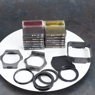 ^ Assorted Lot of Cokin Filters & Accessories - 13 Filters w/ Cases ...