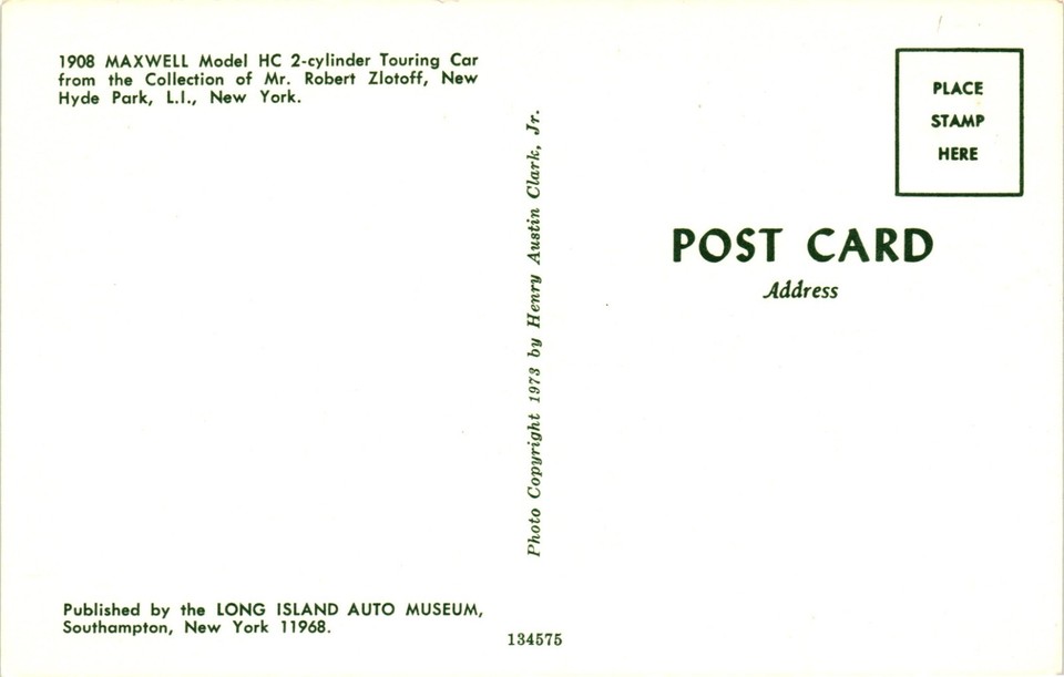 1908 - MAXWELL - Model HC 2-cylinder Touring Car - Old / Antique Autos ...