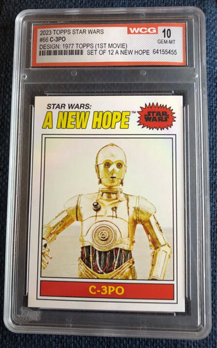 STAR WARS TOPPS Rare 1977 Card Design C-3PO Gem Mint 10 Ltd Print Run ...