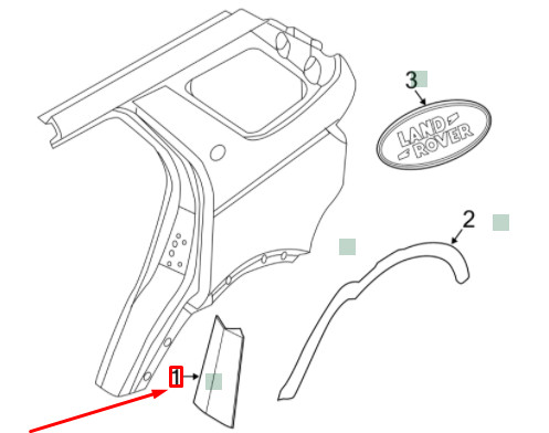 Land Rover Discovery Sport L550 Left Body C-pillar Molding LR061130 OEM ...