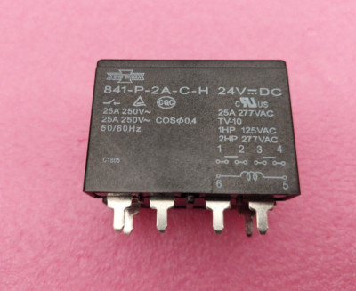 2pcs 841-P-2A-C-H 24VDC,RELAY 220VAC 24VDC 25A DPDM,SONG CHUAN ...