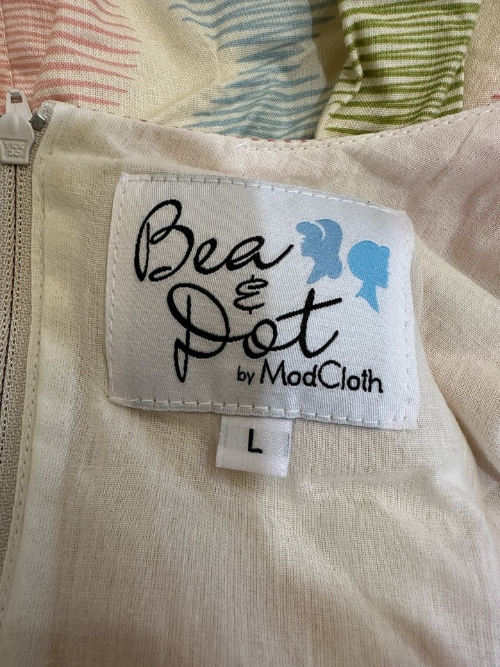 ModCloth Bea & Dot High Societea Rainbow Vintage 50s Style dress L ...