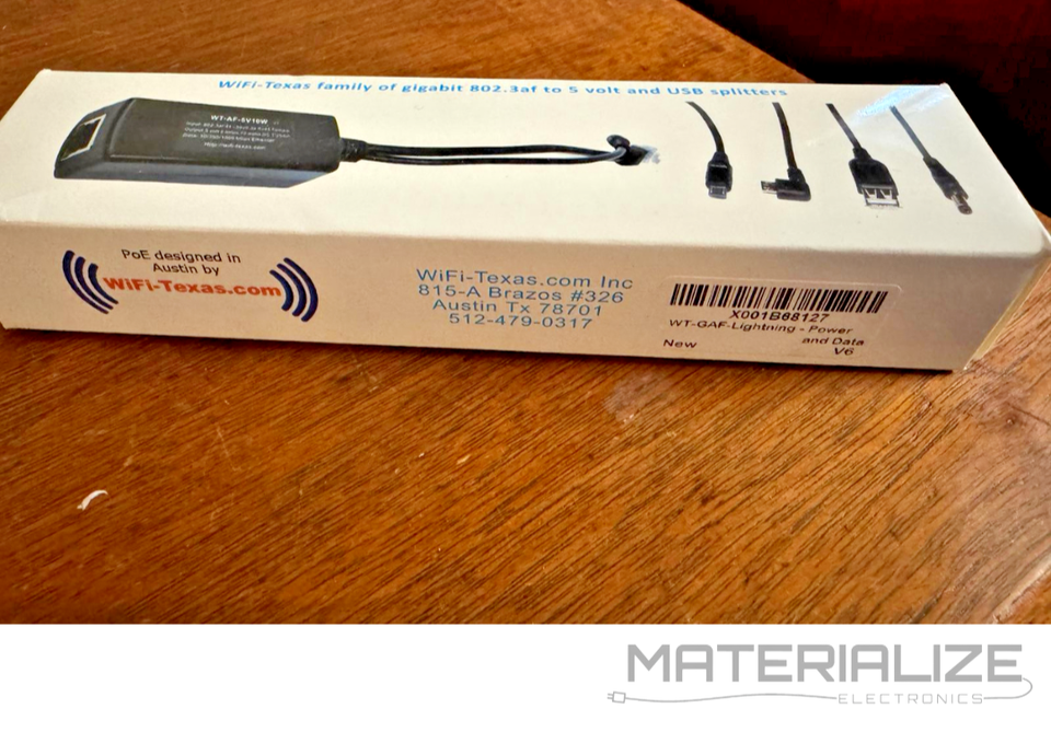 Lot of 10 PoE Texas PoE WT-AF-5V10W Power & Data Ethernet Adapter ...