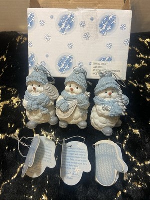 Lot of 3 Snow Buddies Christmas Ornaments – Vintage Collectible W Box ...