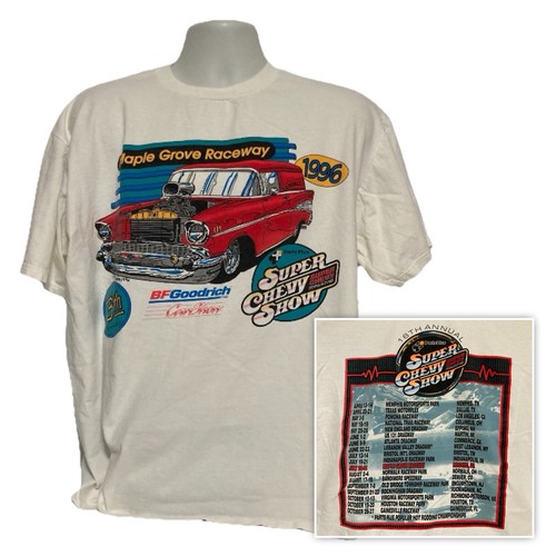 Vintage 1996 Maple Grove Raceway Men’s XL T Shirt Super Chevy Show BF ...