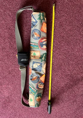 LL Bean Canvas Cooler Sling Bag Leather Trim Camping Hiking Fishing | eBay