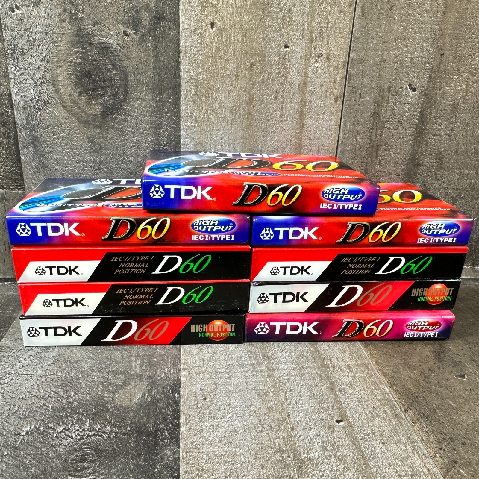 Lot of 9 TDK D60 High Output Blank Audio Cassette Tapes IECI/Type 1 ...