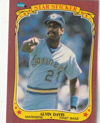 FREE SHIPPING-MINT-1986 Fleer Star Stickers Alvin Davis #29 MARINERS | eBay