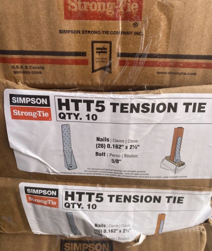 Simpson Strong-Tie HTT5 16-in 11-Gauge Galvanized Steel Holddown | eBay