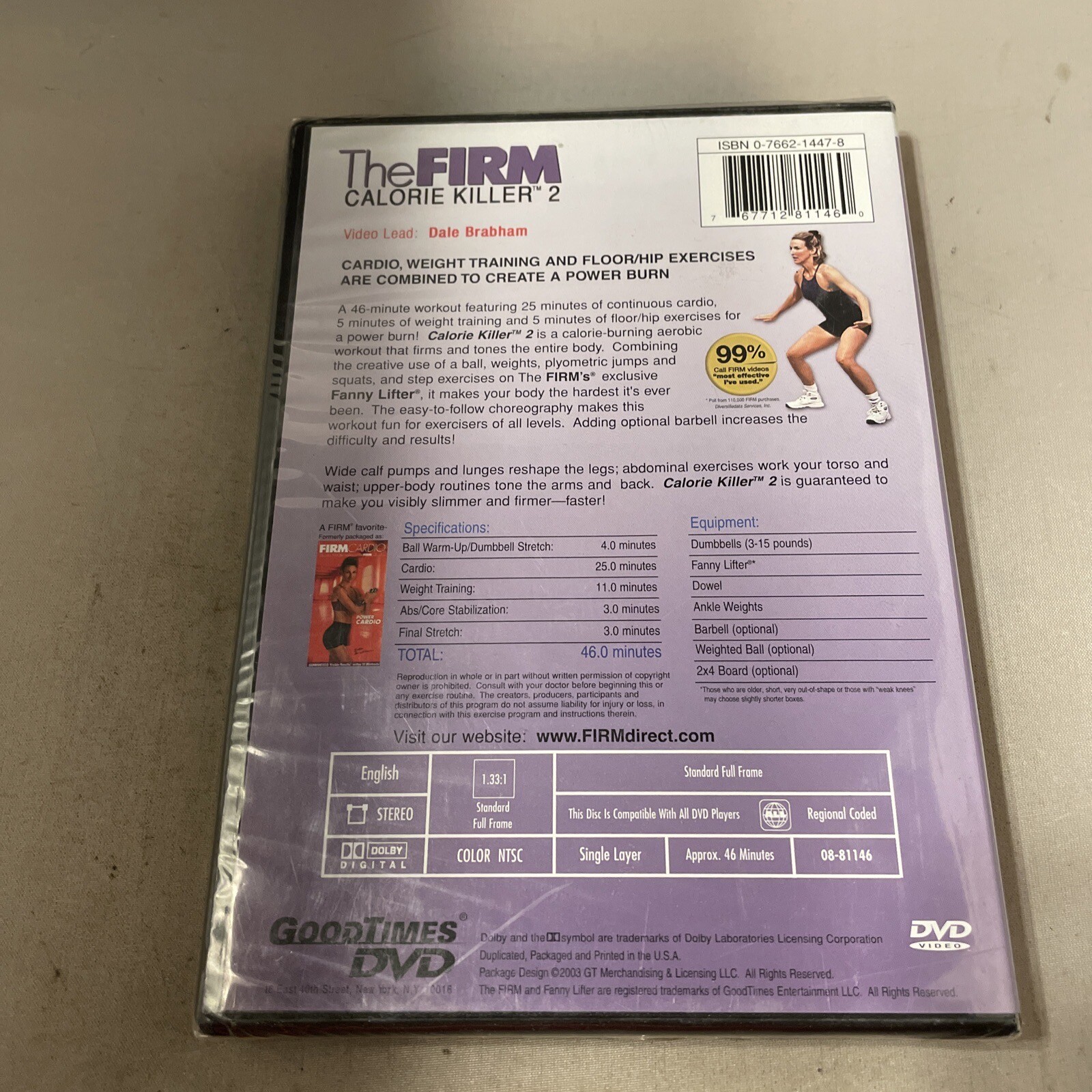 The Firm Calorie Killer 2 Cardio Workout DVD Exercise Fitness Dale ...
