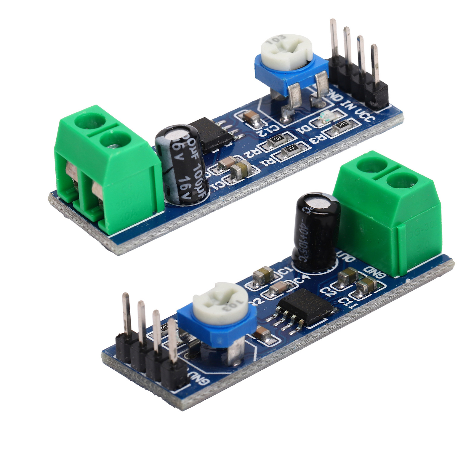 LM386 Power Amplifier Board 200 Times Gain Mono Power Amplifier Module ...