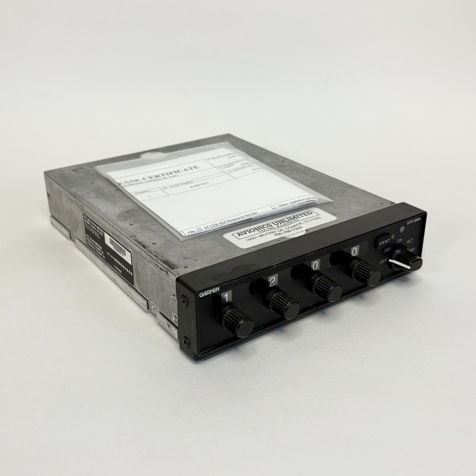 Garmin GTX 320A Transponder PN 011-00728-00 With New June 2025 FAA 8130 ...