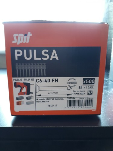 Spit pulsa nails 500 C6-40 mm including gas | eBay