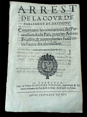 French Parliament Pamphlet discussing Building destruction by Plants ...