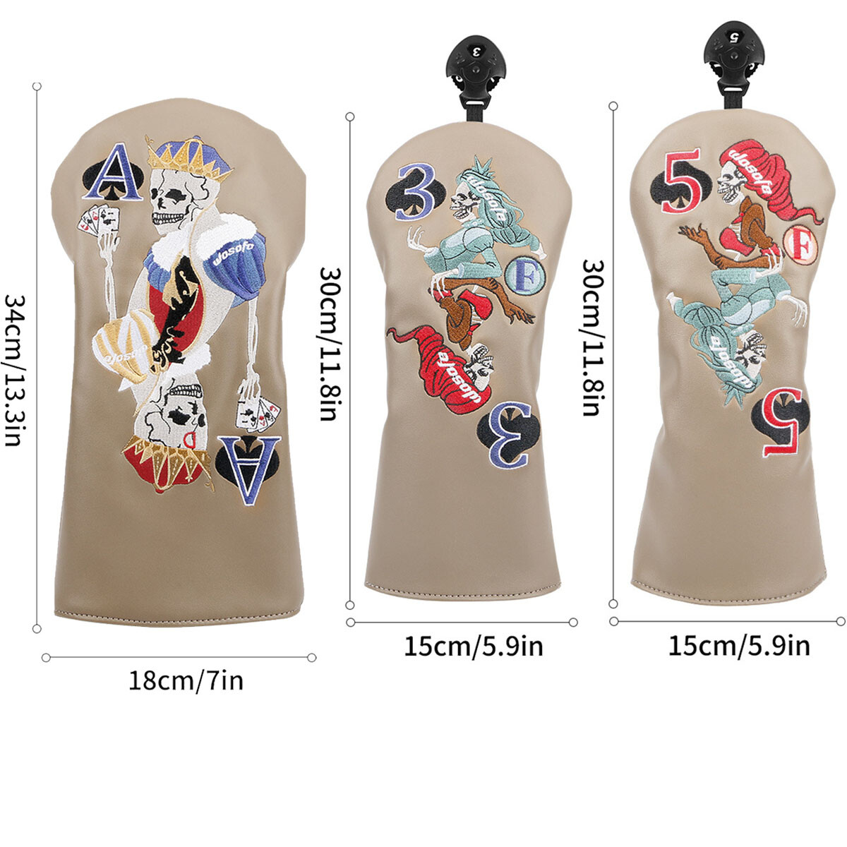 Funny Skull Series Golf Head Cover Driver/Fairway Wood/Hybrid Club ...