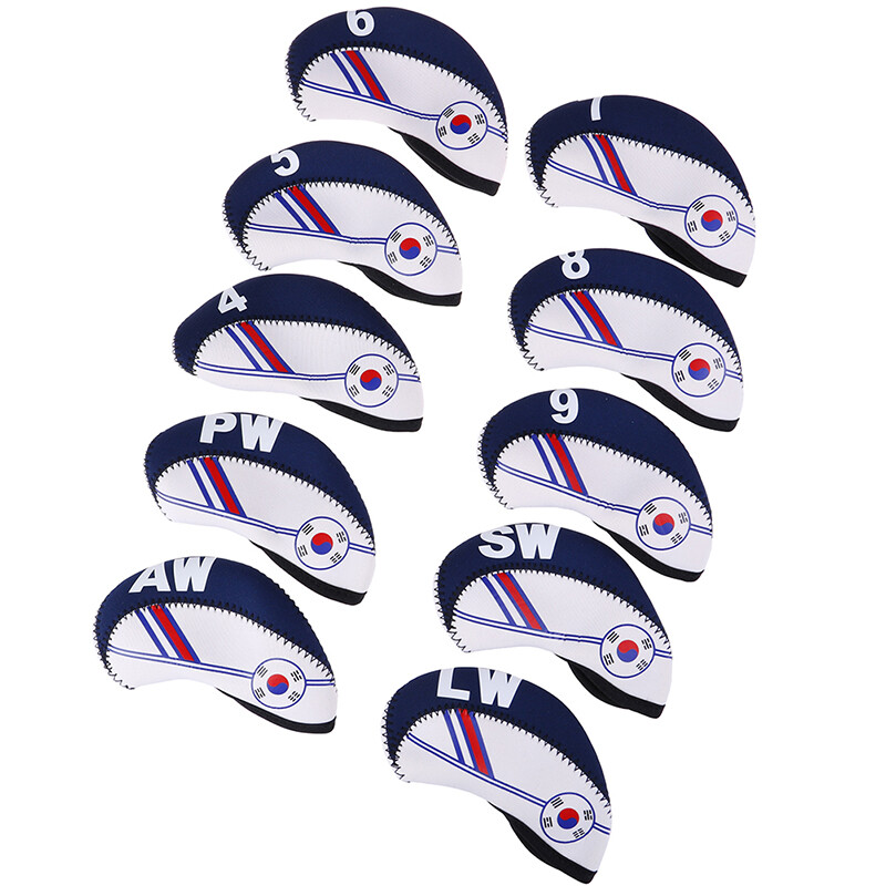 10Pcs/set Golf Club Iron Head Cover Protector Neoprene Golf Protective ...