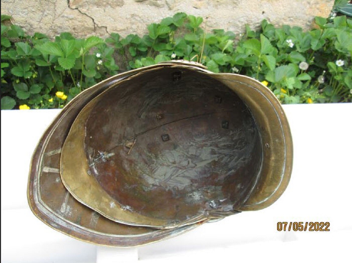 1800s French Cuirassier Dragoon Cavalry Helmet Firefighter Sapeur ...
