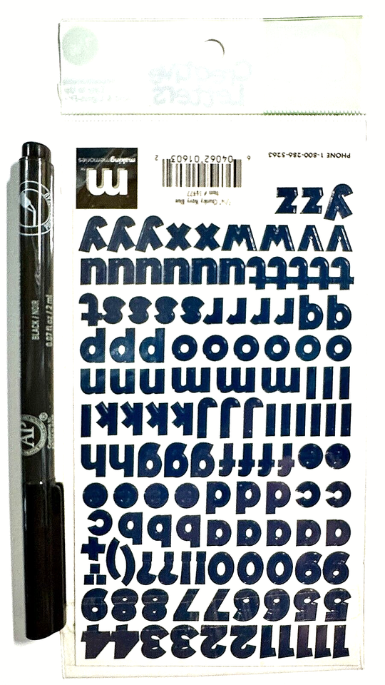 Dark Blue Letters Stickers Scrapbooking Card Paper Craft Making ...