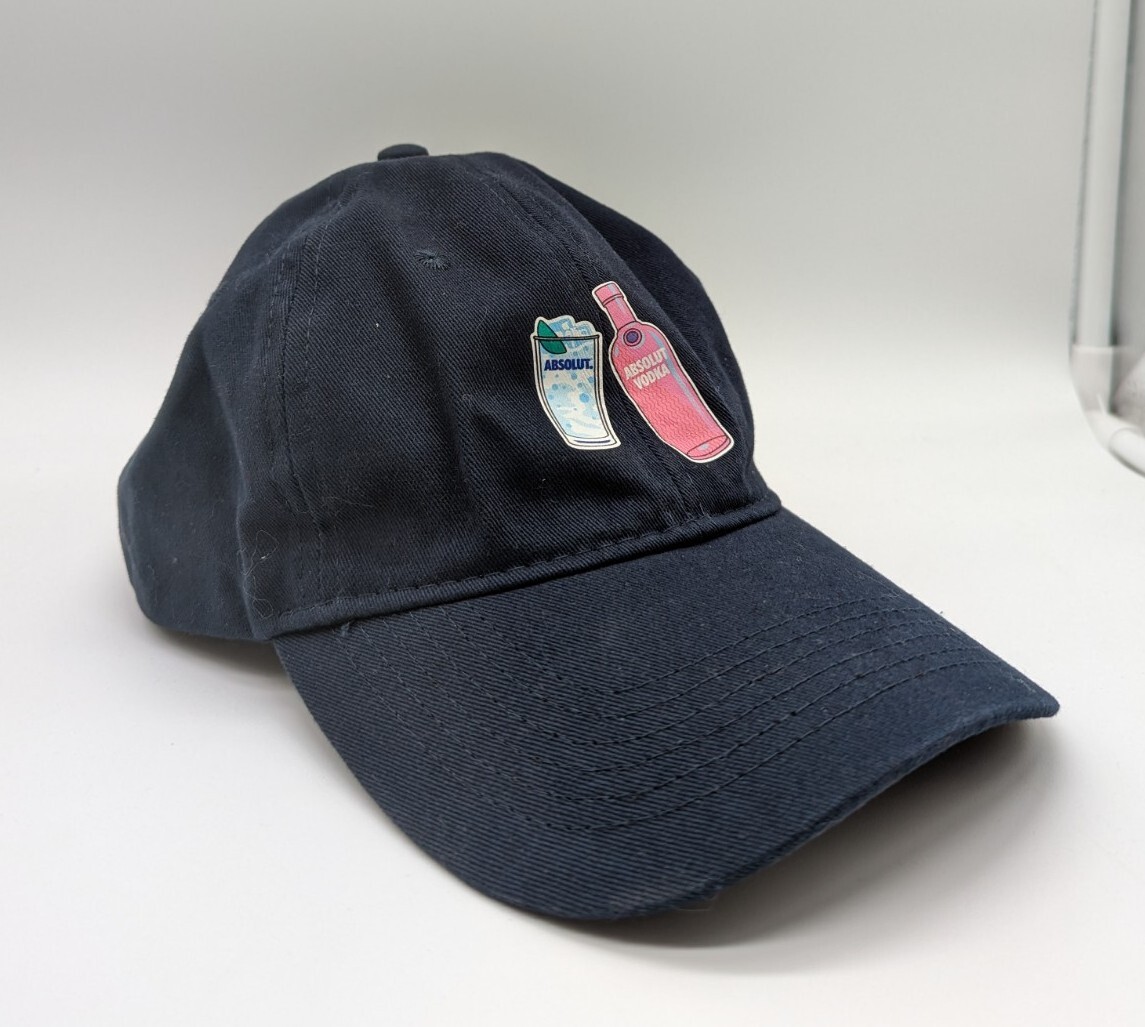 ABSOLUT VODKA Ballcap Hat - Baseball Cap -Adjustable-… - Gem