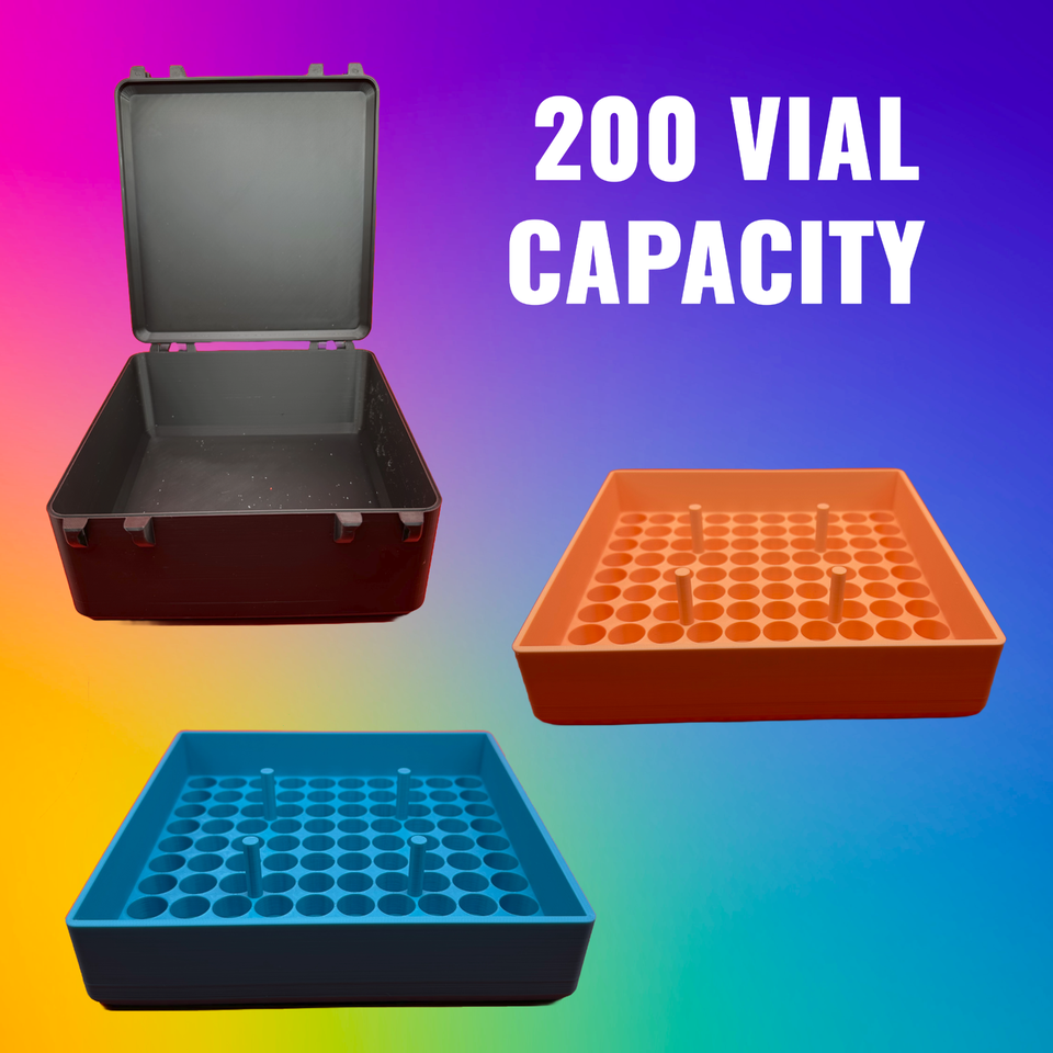 3ml Peptide Vial Storage Case – Holds 200–300 Vials | Freezer-Friendly ...