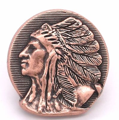 Left Facing Chief Head Concho Antique Copper 1-1/2" 3667-10 by ...
