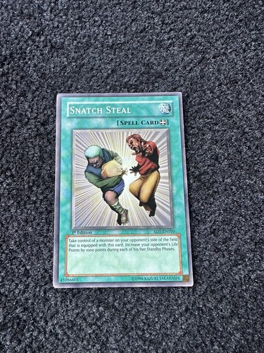 YuGiOh - Snatch Steal - SD1-EN010 1st Edition - Common | eBay