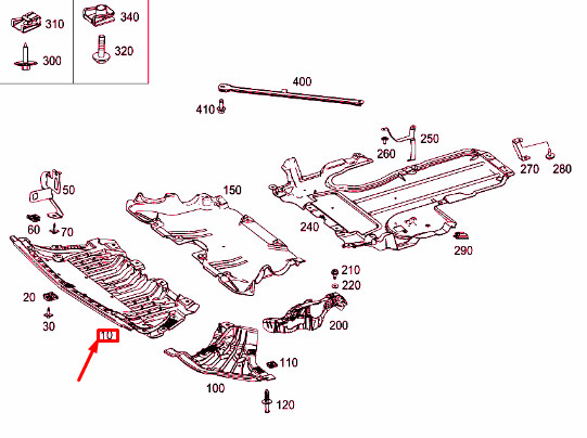 MERCEDES-BENZ E-CLASS W213 ENGINE UNDERCOVER PANEL A2135200100 NO DUTY ...