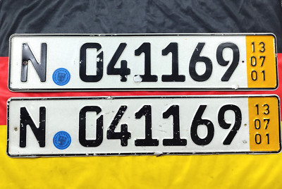 Germany German Temporary License Plates - Nürnberg – Bayern | eBay