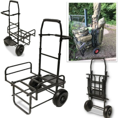 NEW Dynamic NGT Folding Fishing Trolley Carp Coarse Match Folds Flat ...